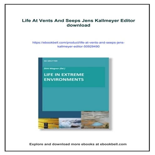Life At Vents And Seeps Jens Kallmeyer Editor | PDF