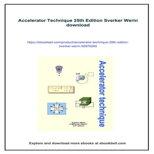 Accelerator Technique 25th Edition Sverker Werin | PDF