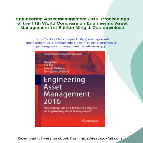 Engineering Asset Management 2016: Proceedings of the 11th World ...