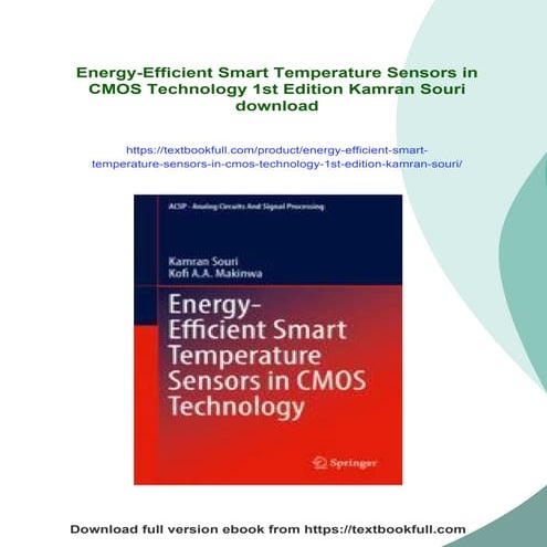 Energy-Efficient Smart Temperature Sensors in CMOS Technology 1st Edition Kamran Souri | PDF