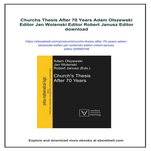 Church Turing Thesis | PPTX