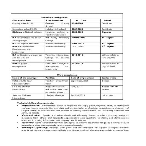 Educational Background | DOCX