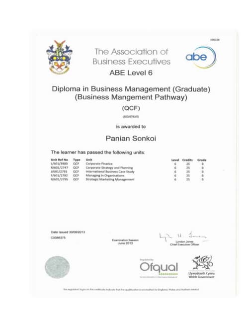 ABE diploma | PDF