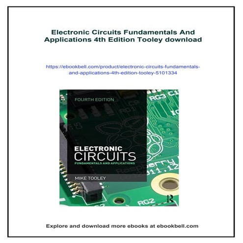 Electronic Circuits Fundamentals And Applications 4th Edition Tooley | PDF