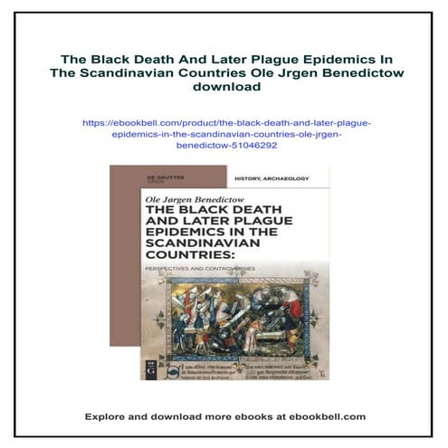 The Black Death And Later Plague Epidemics In The Scandinavian ...