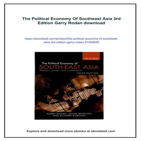 The Political Economy Of Southeast Asia 3rd Edition Garry Rodan | PDF