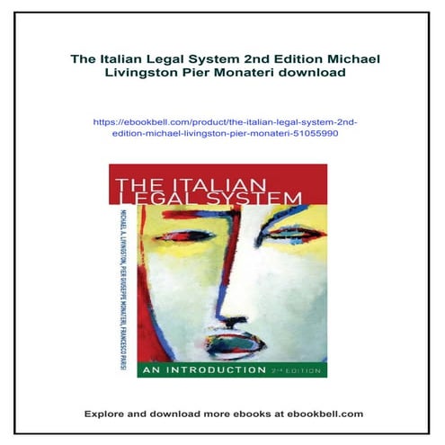 The Italian Legal System 2nd Edition Michael Livingston Pier Monateri | PDF