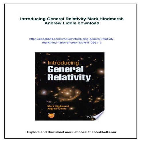 Introducing General Relativity Mark Hindmarsh Andrew Liddle | PDF