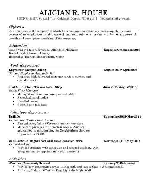 Updated resume | PDF