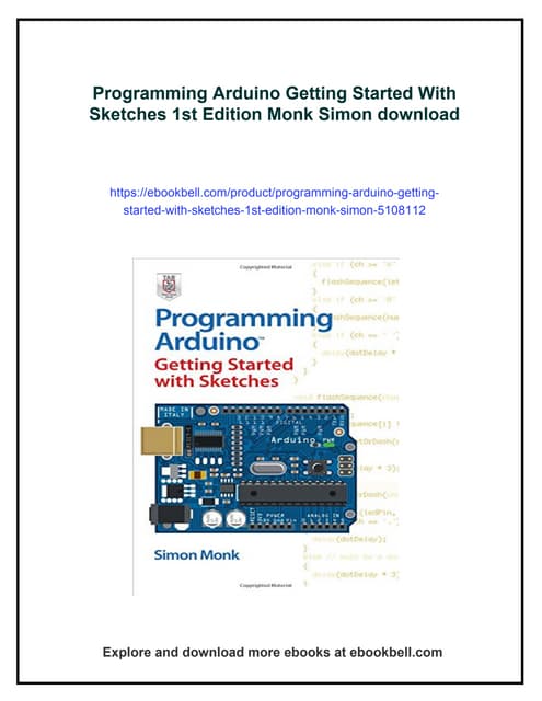 Programming Arduino Getting Started With Sketches 1st Edition Monk 6123