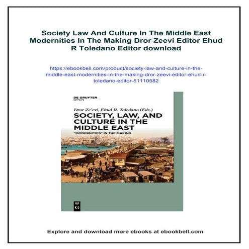 Society Law And Culture In The Middle East Modernities In The Making ...