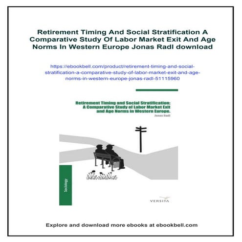 Retirement Timing And Social Stratification A Comparative Study Of ...