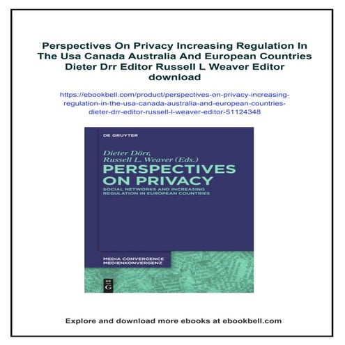 Perspectives On Privacy Increasing Regulation In The Usa Canada ...