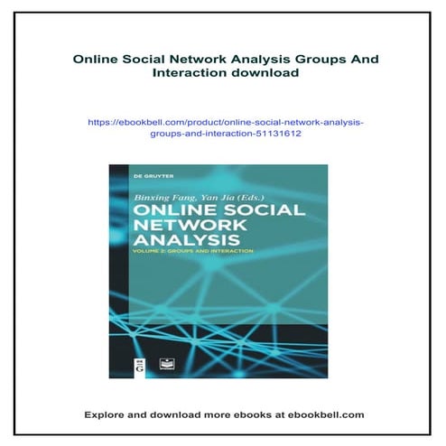 Online Social Network Analysis Groups And Interaction | PDF