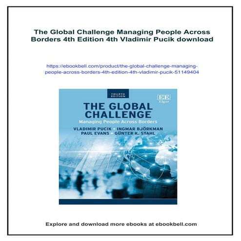 The Global Challenge Managing People Across Borders 4th Edition 4th Vladimir Pucik | PDF