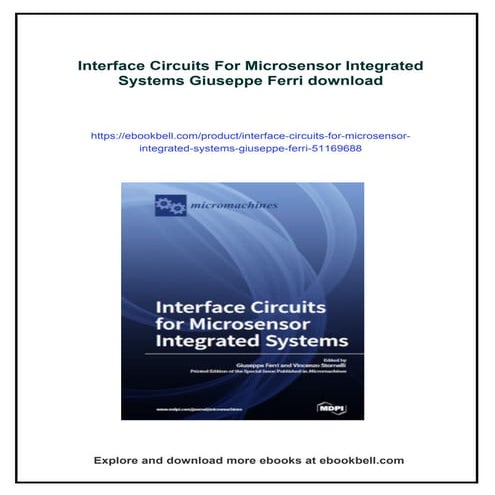 Interface Circuits For Microsensor Integrated Systems Giuseppe Ferri | PDF