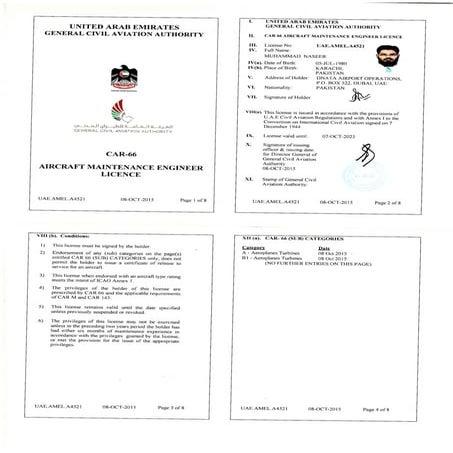 GCAA License Naseer | PDF