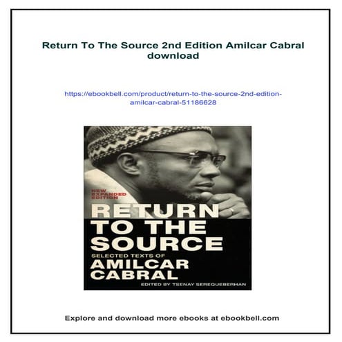 Return To The Source 2nd Edition Amilcar Cabral | PDF