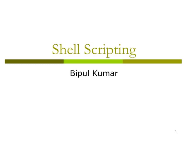 2 Introduction To Shell Scripting Ppt