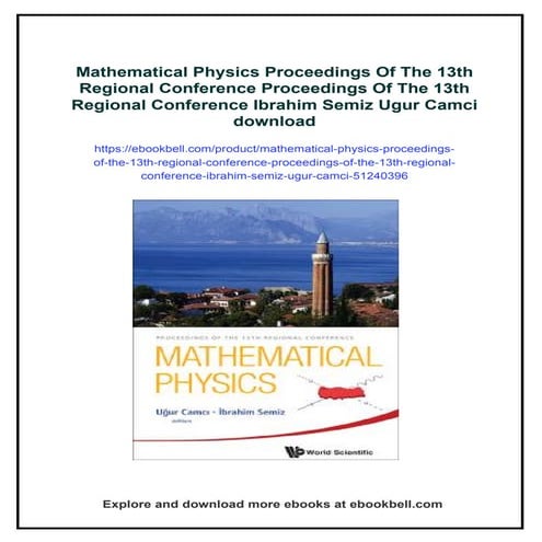 Mathematical Physics Proceedings Of The 13th Regional Conference ...