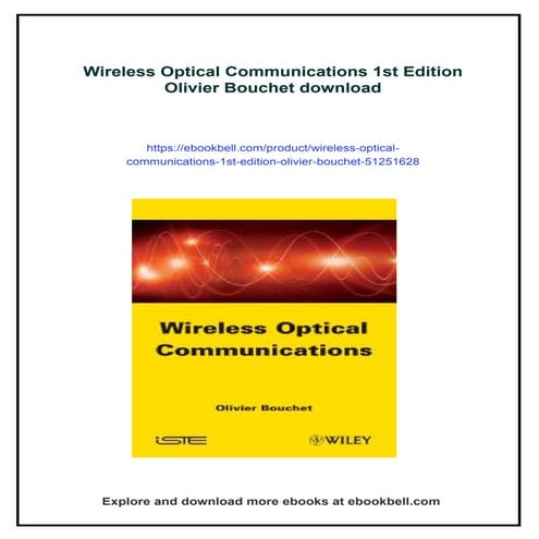 Wireless Optical Communications 1st Edition Olivier Bouchet | PDF