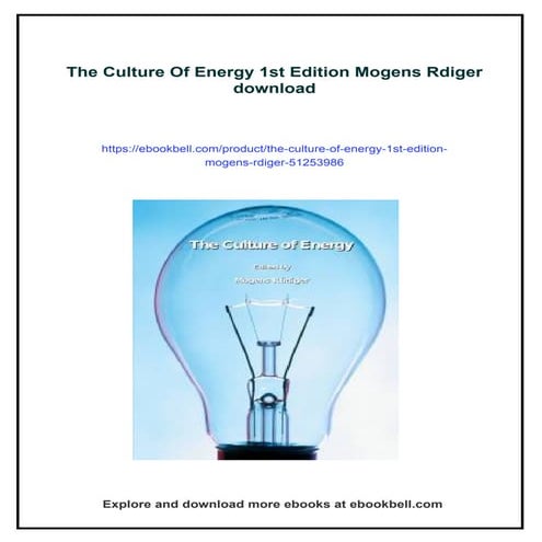 The Culture Of Energy 1st Edition Mogens Rdiger | PDF
