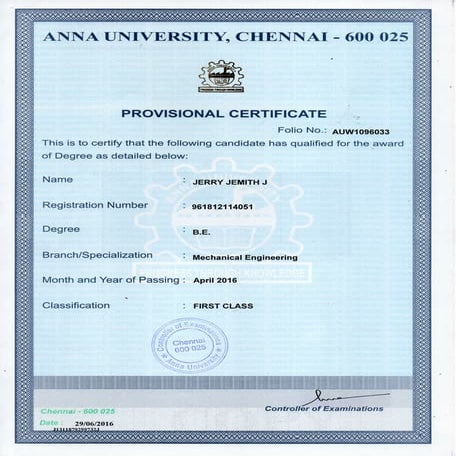 provisional certificate | PDF