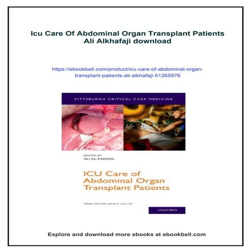Icu Care Of Abdominal Organ Transplant Patients Ali Alkhafaji | PDF