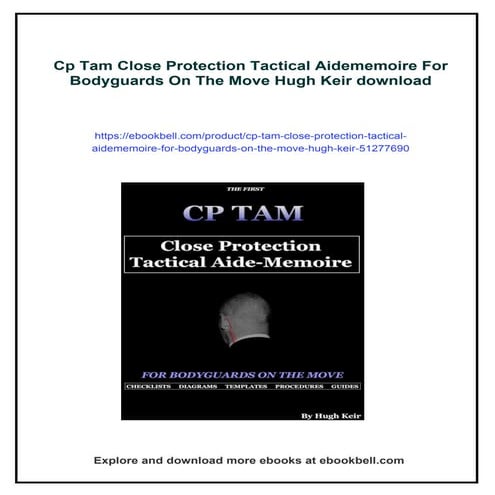 Cp Tam Close Protection Tactical Aidememoire For Bodyguards On The Move ...