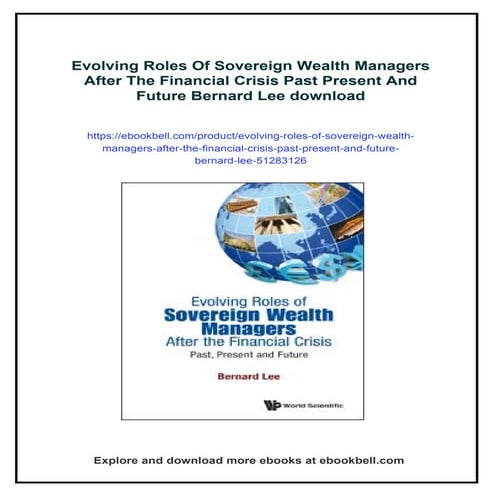 Evolving Roles Of Sovereign Wealth Managers After The Financial Crisis ...