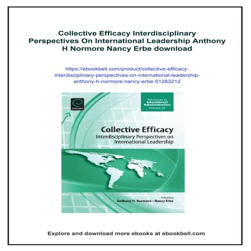 Collective Efficacy Interdisciplinary Perspectives On International ...