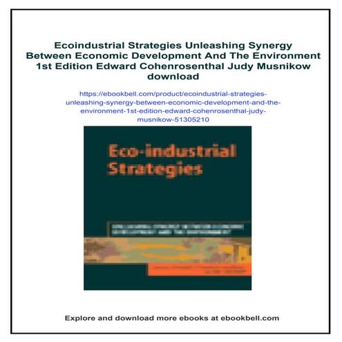 Ecoindustrial Strategies Unleashing Synergy Between Economic ...