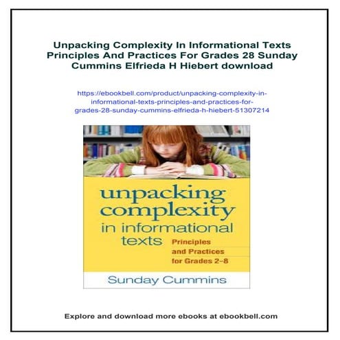 Unpacking Complexity In Informational Texts Principles And Practices ...