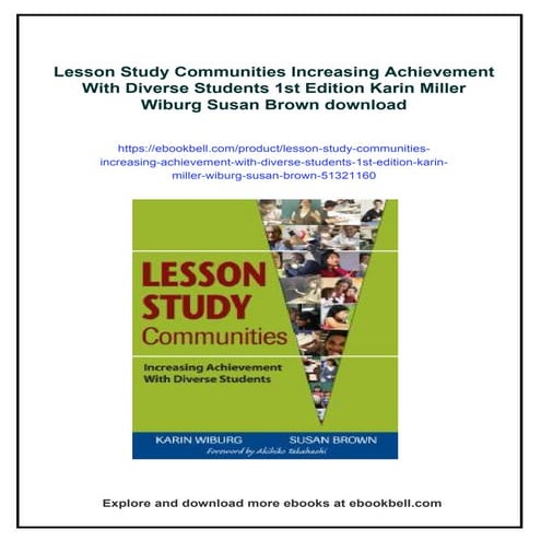Lesson Study Communities Increasing Achievement With Diverse Students ...
