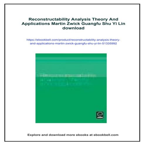 Reconstructability Analysis Theory And Applications Martin Zwick Guangfu Shu Yi Lin | PDF
