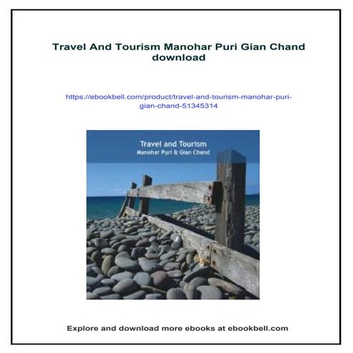 Travel And Tourism Manohar Puri Gian Chand | PDF
