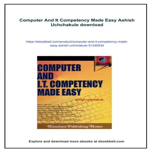 Computer And It Competency Made Easy Ashish Uchchakule | PDF