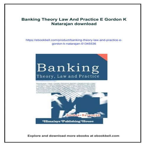 Banking Theory Law And Practice E Gordon K Natarajan | PDF