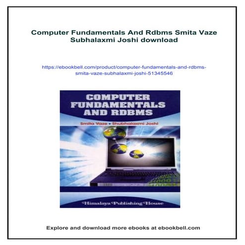 Computer Fundamentals And Rdbms Smita Vaze Subhalaxmi Joshi | PDF