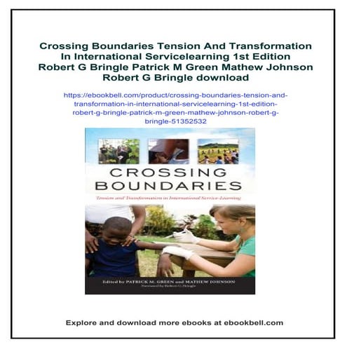 Crossing Boundaries Tension And Transformation In International ...