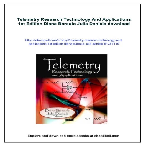 Telemetry Research Technology And Applications 1st Edition Diana ...