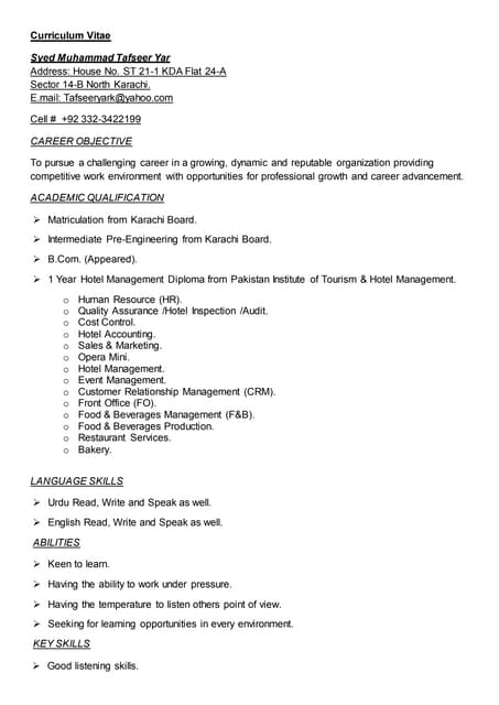 muhammad zia cv. | PDF