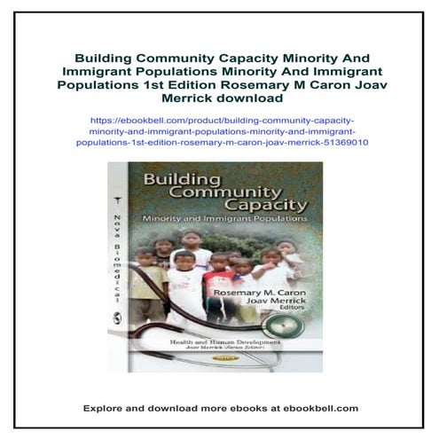 Building Community Capacity Minority And Immigrant Populations Minority ...