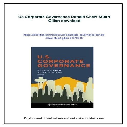 Us Corporate Governance Donald Chew Stuart Gillan | PDF