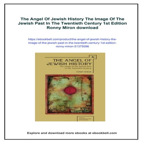 The Angel Of Jewish History The Image Of The Jewish Past In The ...