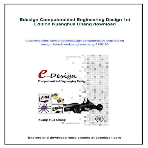 Edesign Computeraided Engineering Design 1st Edition Kuanghua Chang | PDF