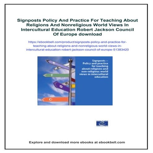 Signposts Policy And Practice For Teaching About Religions And ...