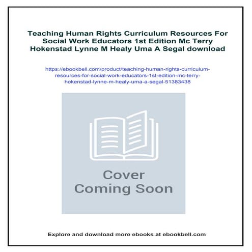 Teaching Human Rights Curriculum Resources For Social Work Educators ...