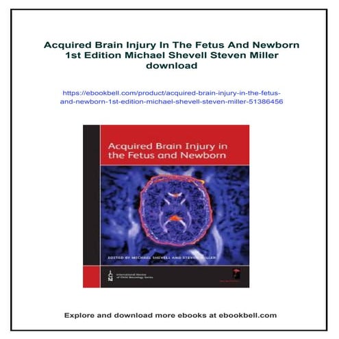 Acquired Brain Injury In The Fetus And Newborn 1st Edition Michael ...