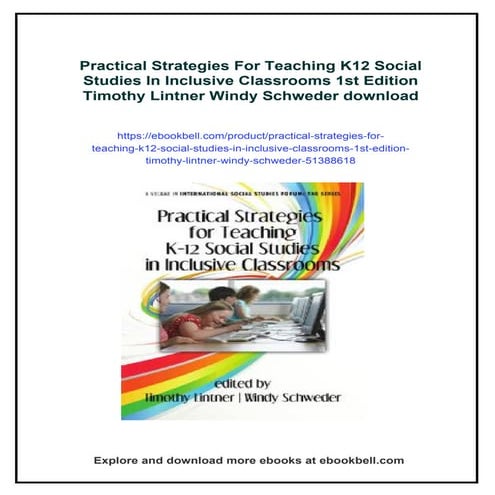 Practical Strategies For Teaching K12 Social Studies In Inclusive ...